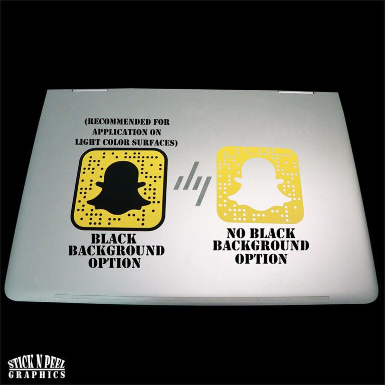 Snapchat Custom Scannable QR Snapcode Vinyl Decal – Stick N Peel Graphics